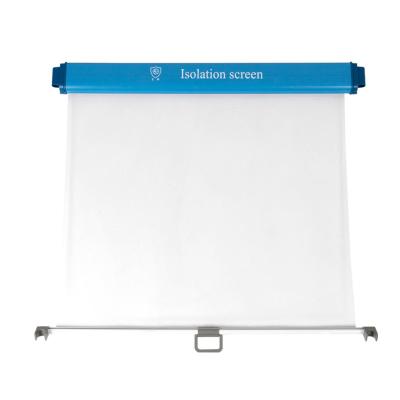 China ODM Floor Standing Sneeze Shield Blue White Isolation Screen For Hospital Seats for sale