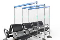 China ISO9001 Floor Standing Sneeze Guard for sale