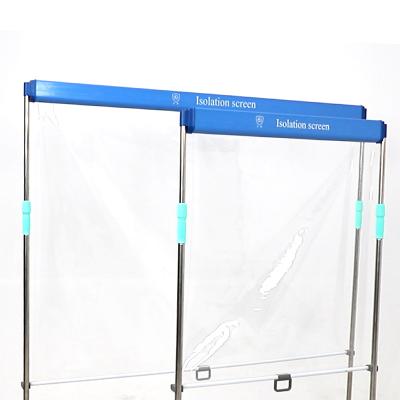 China ABS PC Receptionist Sneeze Guard Free Standing Sneeze Guard For Reception Desk for sale