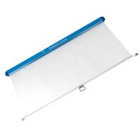 China Transparent White Floor Standing Plexiglass Sneeze Guard For Reception Desk for sale