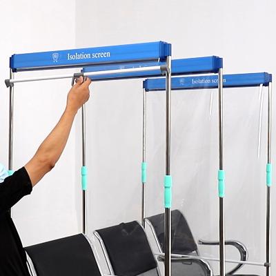 China Antibacterial PVC Hanging Plexiglass Sneeze Guard Plastic Guards For Counters for sale