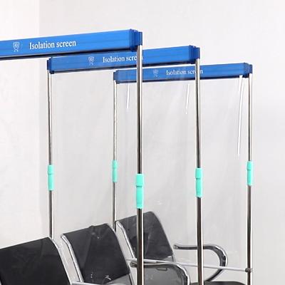 China Transparent White Floor Standing Plexiglass Sneeze Guard For Reception Desk for sale