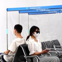 China Freestanding Plexiglass Barrier For Cubicles PVC ABS Material for sale