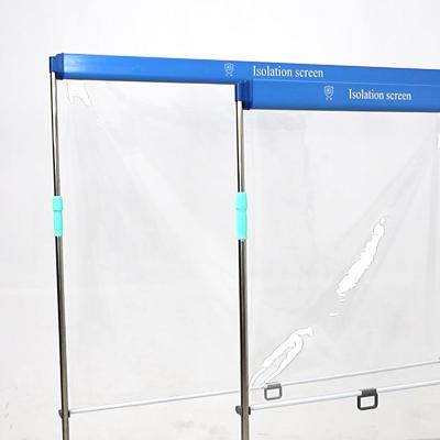 China Portable Floor Standing Sneeze Guard Perspex Shield For Reception Desk for sale