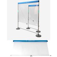China White Blue Convenient Plastic Sneeze Guard Plexiglass Shields For Countertop for sale