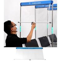 China SS 204 Frame Reception Sneeze Guard Desktop Plexiglass Shields Clear Plastic Desk Shields for sale