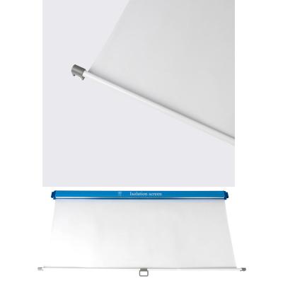 China Office Counter Plastic Sneeze Guard Plexiglass Hanging Shield Tri Fold Plexiglass Barrier for sale