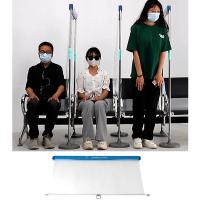 China Freestanding Front Desk Plexiglass Shield for sale