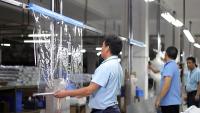 China Freestanding Plexiglass Barrier For Cubicles PVC ABS Material for sale