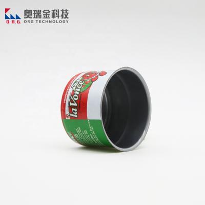 China Canned Food Grade 70g Tin Can Wholesale Custom Metal Empty Round Tin Can Tomato Paste Containers 538# for sale