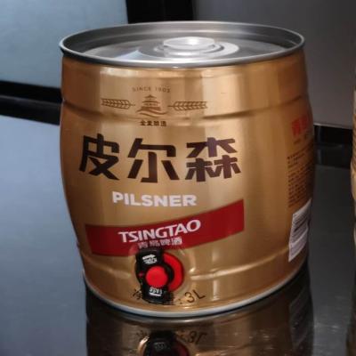 China 3L Beer Bucket 3000ml High Quality Durable And Safe Tinplate Beer Barrel Keg for sale