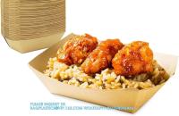 China Kraft Paper Food Tray. 3 LB. (100 Pack). Disposable, Recyclable And Fully Biodegradable. Extra Large Concession for sale