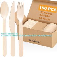 China Wooden Cutlery Set - Alternative To Plastic, Eco Friendly, Biodegradable, Compostable Cutlery Set - Wood Spoons for sale