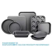 China Wholesale Home Kitchen Thicken Nonstick Oven Black 6-13 Inch Tray Round Bakeware Baking Set Tray Oven Baking Pans for sale