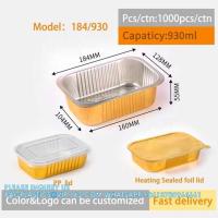 China 930ml/2LB., Sturdy Aluminum Foil Pans With Lids For Cooking, Baking, Reheating, Freezer, Oven, Recyclable for sale
