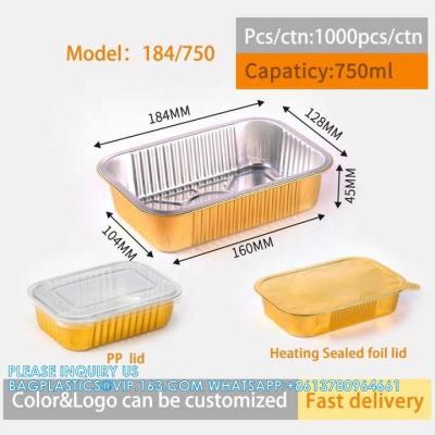 China 750ml/1.65LB, Sturdy Aluminum Foil Pans With Lids For Cooking, Baking, Reheating, Freezer, Oven, Recyclable for sale
