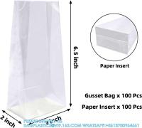 China Opp Pla Packaging Bag Candy Bopp Clear Block Bottom Pouch Opp Square Bottom Bag Opp Cello Gusset Square Bottom Bag for sale