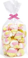 China Flat Bottom Cellophane Bags, 3x2x8 Inches Gusseted Cellophane Bags With Paper Insert,100 Pieces for sale
