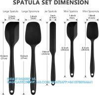 China Silicone Rubber Spatula Set For Kitchen Baking, Cooking, And Mixing High Heat Resistant Non Stick Dishwasher Safe for sale