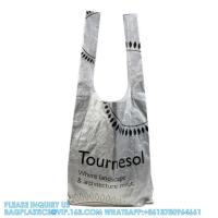 China Tote Shopping Bags, Foldable Large Capacity Custom Logo Dupont Paper Shopping Vest Bag Tyvek T-Shirt Tote Bag for sale
