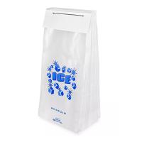 China Custom Logo Printing Food Grade Strong Material 8 Lb 10 Lb 20lb Plastic Twist Ties Handle Wicket Ice Cube Bags Set for sale