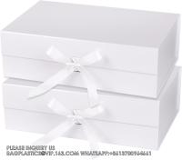 China Gift Box With Satin Ribbon, 14x9x4.5 Inches Collapsible Gift Box With Magnetic Closure For Party, Wedding, Gift Wrap for sale