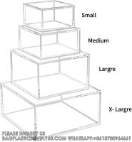 China Clear Box Square Container To Hold Staples, Highlighters, Adhesive Tape, Paper Clips, Stamps, Stackable Mult-Purpose for sale