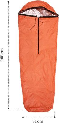 China Nylon Emergency Sleeping Bag Lightweight Waterproof Thermal Bivy Sack Cover Blanket Heat Retention Shelter Survival Kit For Hiking, Camping, Hunting, Fishing for sale