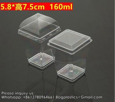China Dessert Cups With Lids And Spoons, Banana Pudding Cups With Lids Mini Dessert Shooters For Party Individual Yogurt Parfait Jello Fruit Trifle for sale