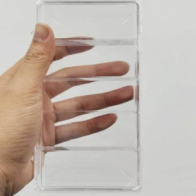 China Acrylic Box Plastic Square Cube Clear PS Plastic Hinged Container Component Storage Box Food Storage, Gift Organizer, Component Containers Tool Boxes Clear for sale