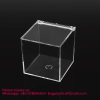 China Clear Acrylic Box with Lid Plastic Small Acrylic Boxes Decorative Storage Box Jewelry Display Mini Clear Container for Home Candy Pill Tiny Jewelry Square for sale