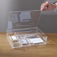 China Acrylic Storage Boxes With Lids, 7x4.6x1inch Rectangle Storage Containers, Storage Display Box For Wedding, Party, Treats, Jewelry Accessories for sale