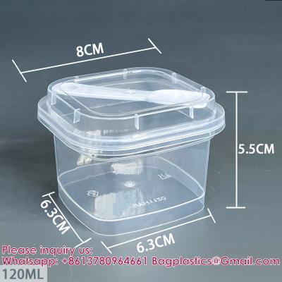 China Airtight Clear Plastic Bucket With Lid, Ice Buckets For Parties, Reusable Ice Cream Tub With Handle, Food Storage Container, Food Grade Freezer And Microwave Safe For Sauce, Soup for sale