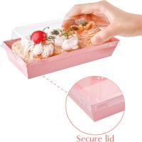 China Charcuterie Boxes With Clear Lids, Pack Pink Bakery Boxes, Cookie Boxes, Small Treat Boxes For Pastry, Sandwich, Cupcakes, Strawberries, Dessert To Go Containers for sale
