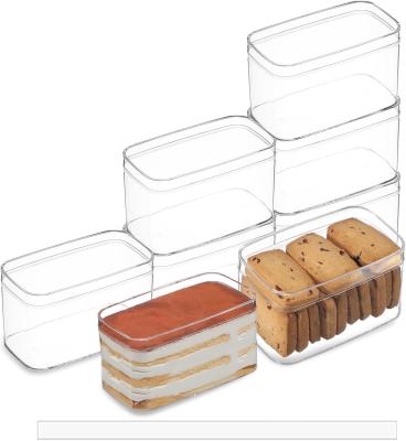 China Rectangle Clear Plastic Dessert Cups With Lids And Stickers Disposable Fruit Cups For Dessert,Tiramisu Container With Lid,Cupcake,Parfait,Pudding,Iced Cold Drinks,Snacks,Fruits for sale