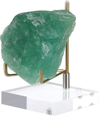 China Clear Acrylic Display Stand Holder With Adjustable Metal Arms Display Easel Stands For Gemstones Fossils Minerals Agate Slabs Plates Crystals Saucers Collectibles for sale