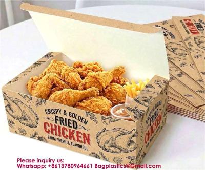 China Custom Printed Fast Food Box For Burger Fries Chicken Wings Snack Takeaway Food Packaging Custom Luxury Cardboard Food Grade Korean French Fried Chicken Box Hot Dog Burger Fries Pizza Box Disposable for sale