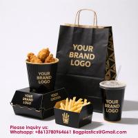 China ECO Friendly Fried Chicken Burger With Container French For Custom Fries Take Away Custom Logo To Go Fast Food Packaging Boxes Boat Box Snack Paper Food Tray Kraft Paper Lunch Box for sale