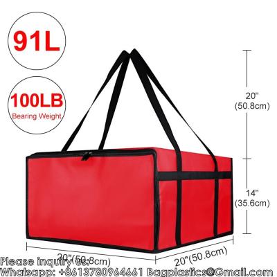 China Pizza Carrier Insulated Bags Large For Deliveries, Insulated Pizza Carrier Delivery Bag Food Bag Professional Thermal Pizza Warmer Bags, Large Heavy Duty Pizza Carrier, Hot Cold Food Delivery Bag for sale