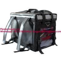 China Large Insulated Food Delivery Bag With Fixed Base And Internal Frame, XL, Commercial Pizza Delivery Bag W/Divider, Waterproof & Foldable Catering Bag Food Deliveries for sale