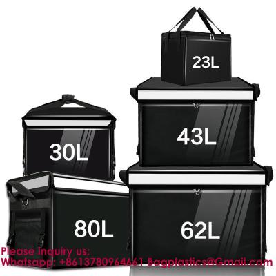 China Portable Durable Tarpaulin Waterproof Food Transport Cooler Bag Printed Compartment On-The-Go Temperature Control Food Packaging and Delivery Thickened Waterproof Takeaway Box for sale