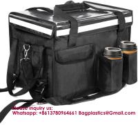China Insulated Bags For Food Delivery With Cup Holder Waterproof Shoulder Backpack Food Delivery Bag Take Away Delivery Bags with Custom logo Lunch Bag Picnic Tote Cooler Bag for sale