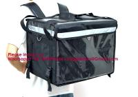 China Custom Logo Commercial Thermal Waterproof Food Delivery Bag Backpack For Pizza Hot Just Eat With Backlight For Scooter Large Storage Portable Delivery Bag Waterproof Fast Food For Catering Packaging for sale