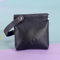 China Biodegradable Bag, Eco Friendly, Purse, Drawstring, New Pu Leather Portable Coin Purse Shrapnel Bag Earphone Storage Bag Handbag Black for sale
