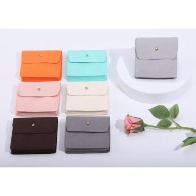 China Magnetic Buckle Microfiber Jewelry Bag Velvet Bag Jewelry Accessories Velvet Bag Double-Sided Microfiber Ring Bracelet Jewelry Storage Bag for sale