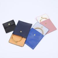 China Biodegradable Fruit Leather Bag Customized Right Angle Apple Leather Pineapple Leather Jewelry Bag Jewelry Metal Snap Bag Ring Necklace Velvet Storage Bag for sale
