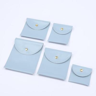 China Biodegradable Fruit Leather Metal Snap Bag Jewelry Bag Jewelry Bracelet Necklace Ring Storage Bag Card Holder Custom Logo for sale