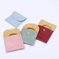 China Biodegradable Fruit Leather Metal Snap Bag Jewelry Bag Jewelry Bracelet Necklace Ring Storage Bag Card Holder Custom Logo for sale