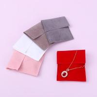 China Luxury Elegant Gift Bag Gift Package Hot Selling Flip Cover Dustproof Velvet Bag Ring Earring Jewelry Bag Small Accessories Storage Bag for sale