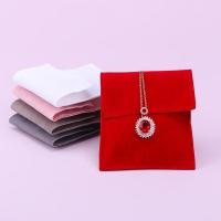 China Luxury Elegant Gift Bag Gift Package Hot Selling Flip Cover Dustproof Velvet Bag Ring Earring Jewelry Bag Small Accessories Storage Bag for sale